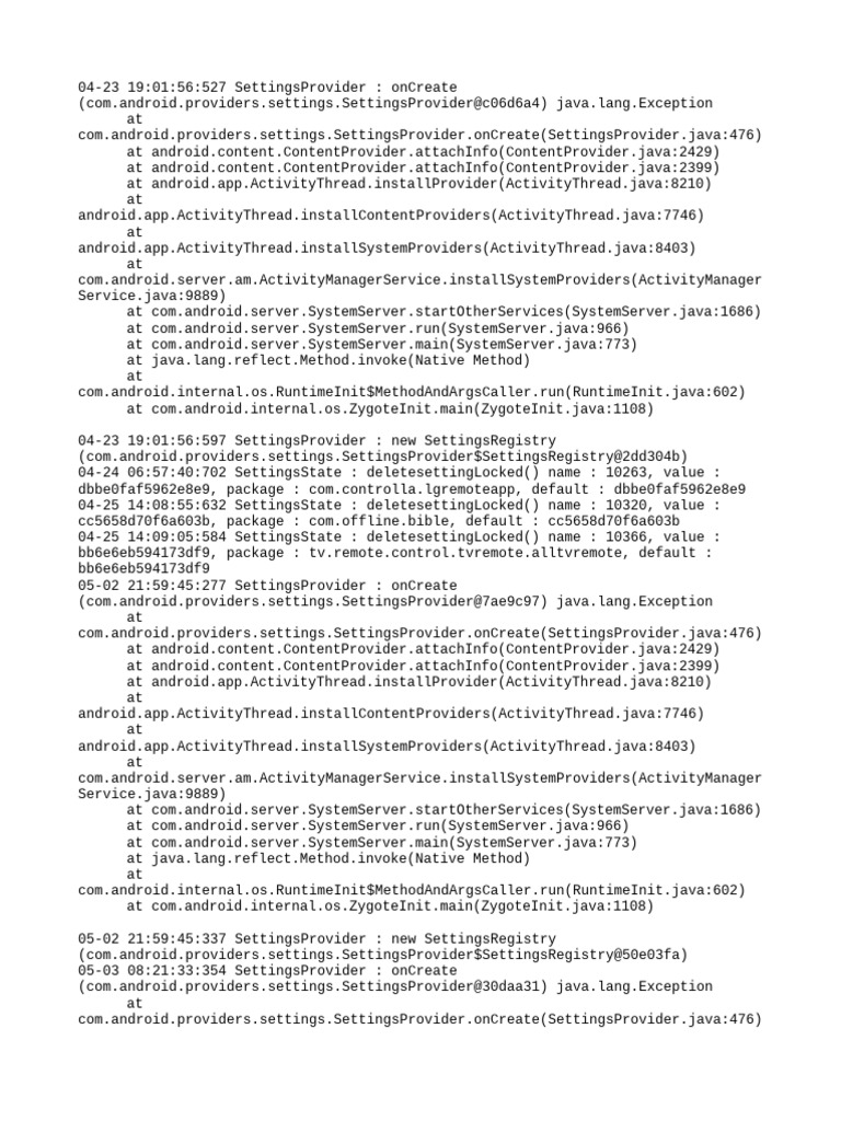 Settings Provider Pdf Java Programming Language Computer Engineering
