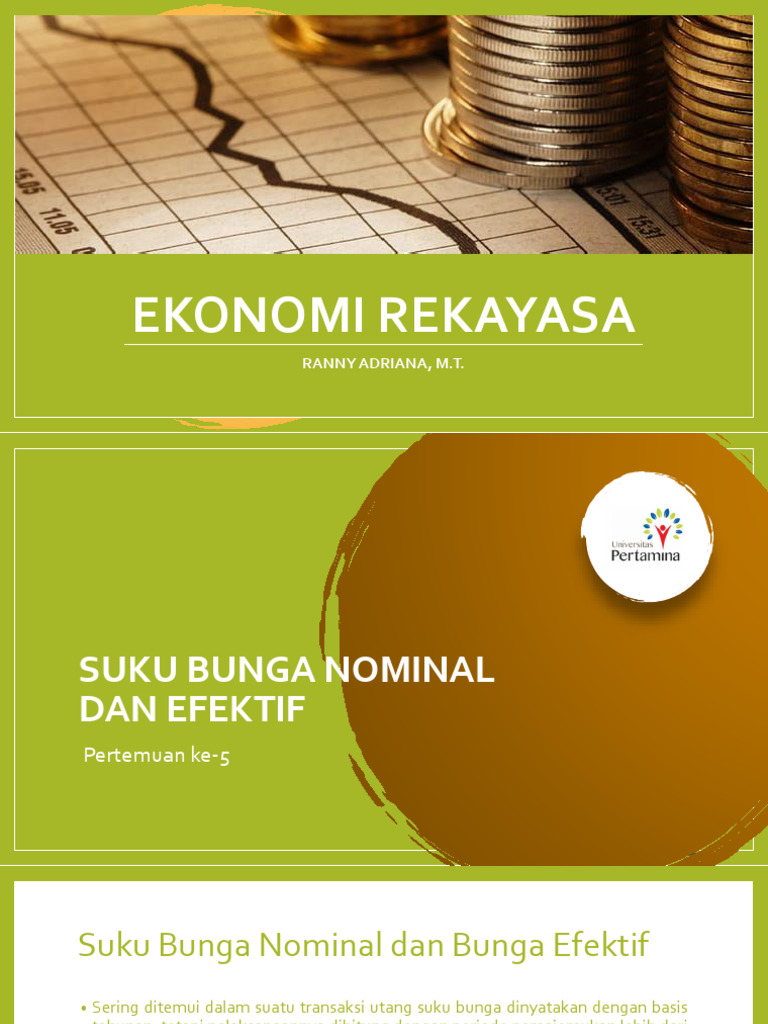 EKONOMI REKAYASA - MODUL 5 - SUKU BUNGA NOMINAL DAN EFEKTIF | PDF