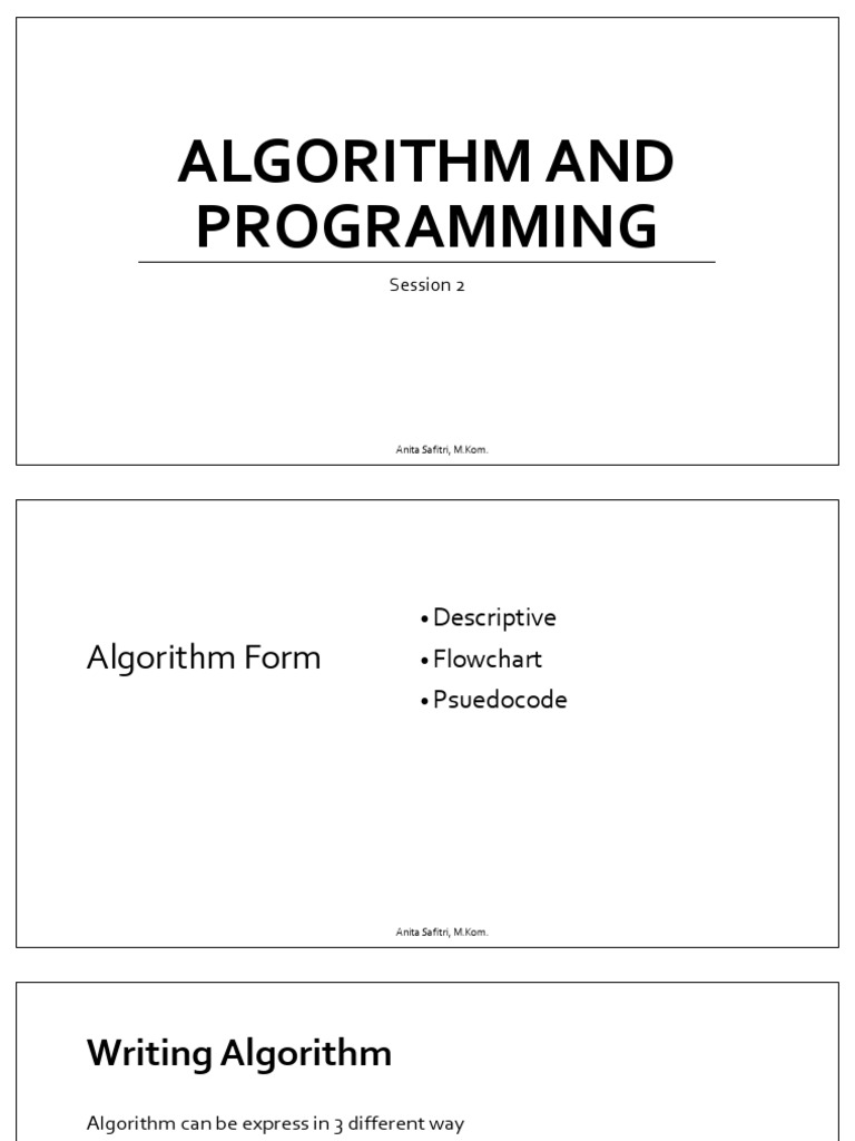 Alpro Class 2 | PDF | Algorithms | Control Flow
