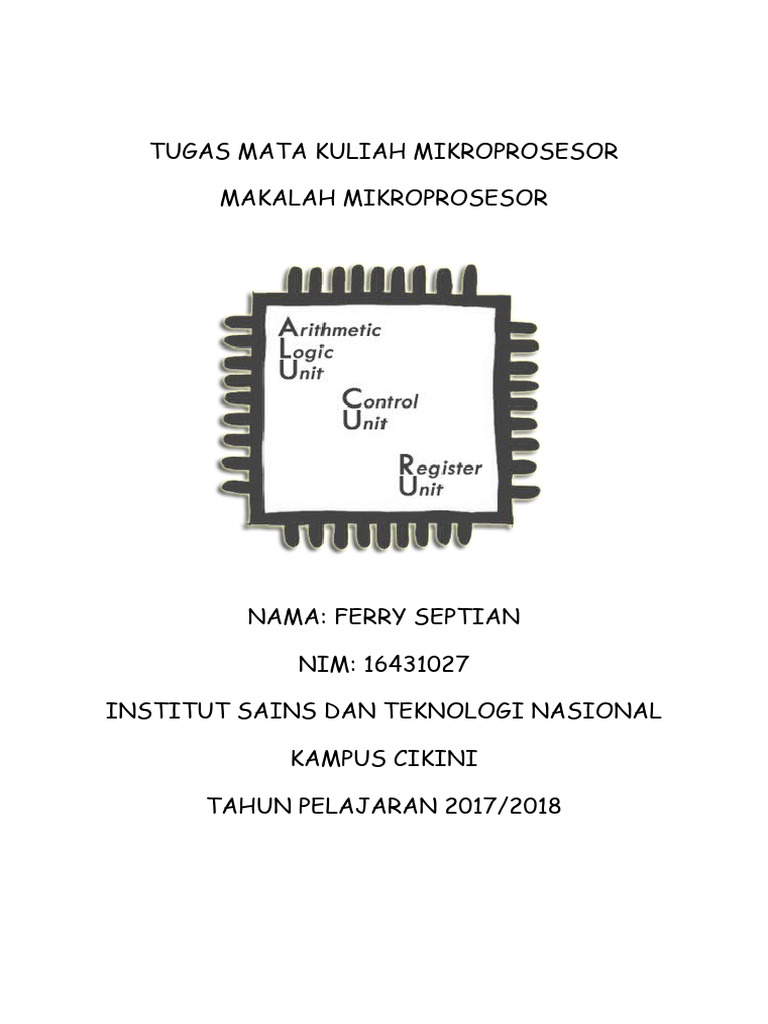 Pengertian Mikroprosesor | PDF