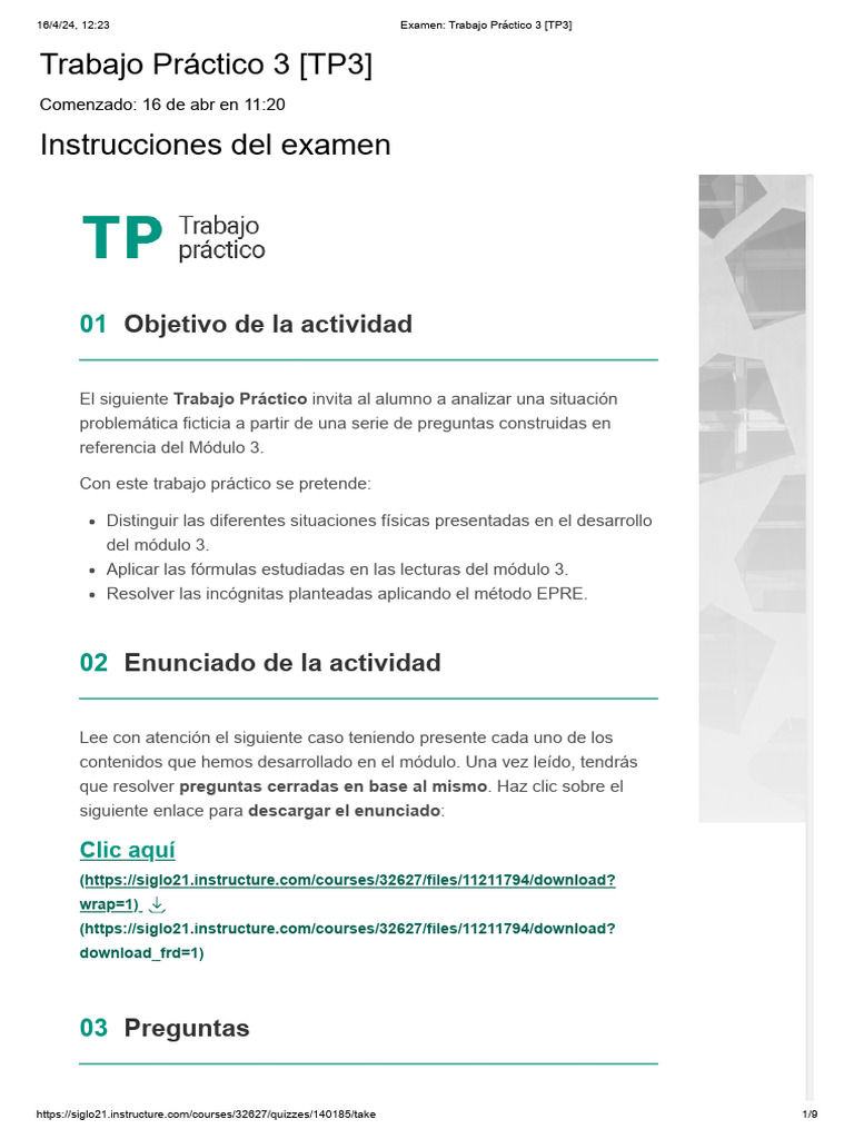 Examen - Trabajo Práctico 3 (TP3) .PDF 2 | PDF | Presión | Temperatura