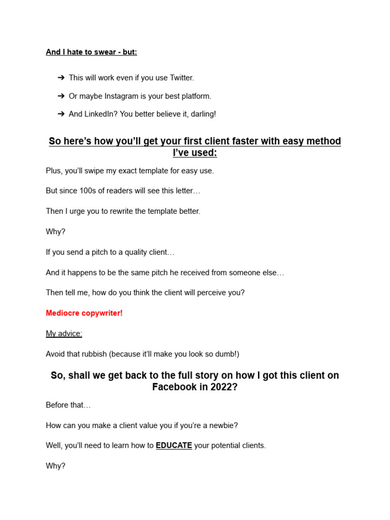 Get Your Client (Part 2) | PDF | Revenue