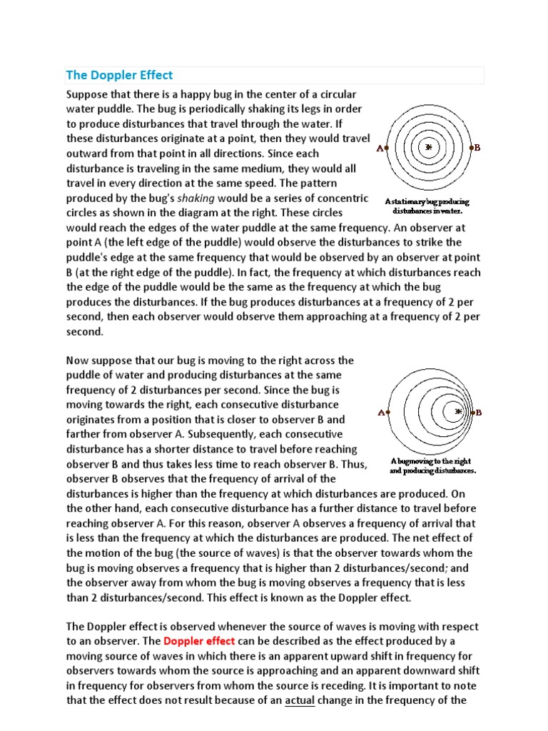 The Doppler Effect | PDF | Doppler Effect | Sound