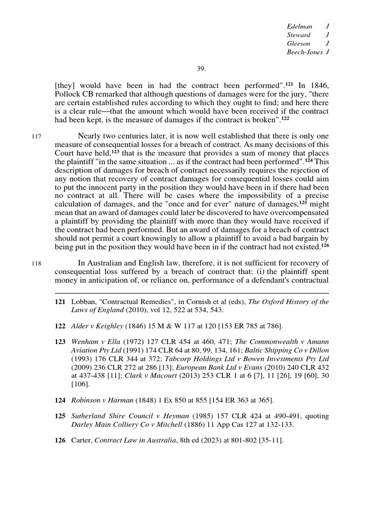 Laws of England (2010), Vol 12, 522 at 534, 543.: Edelman J Steward J ...