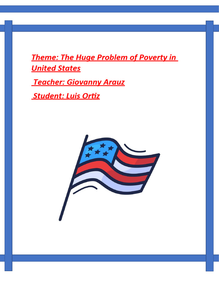 The Huge Problem of Poverty in United States | PDF
