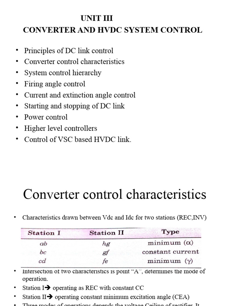 HVDC System Control & Converter Basics | PDF | High Voltage Direct Current | Computer Engineering
