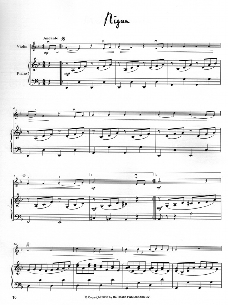 Nigun - The blessing nigun piano | PDF