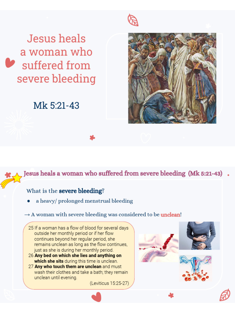 19 Jesus Heals a Woman Who Suffered From Severe Bleeding (Updated ...