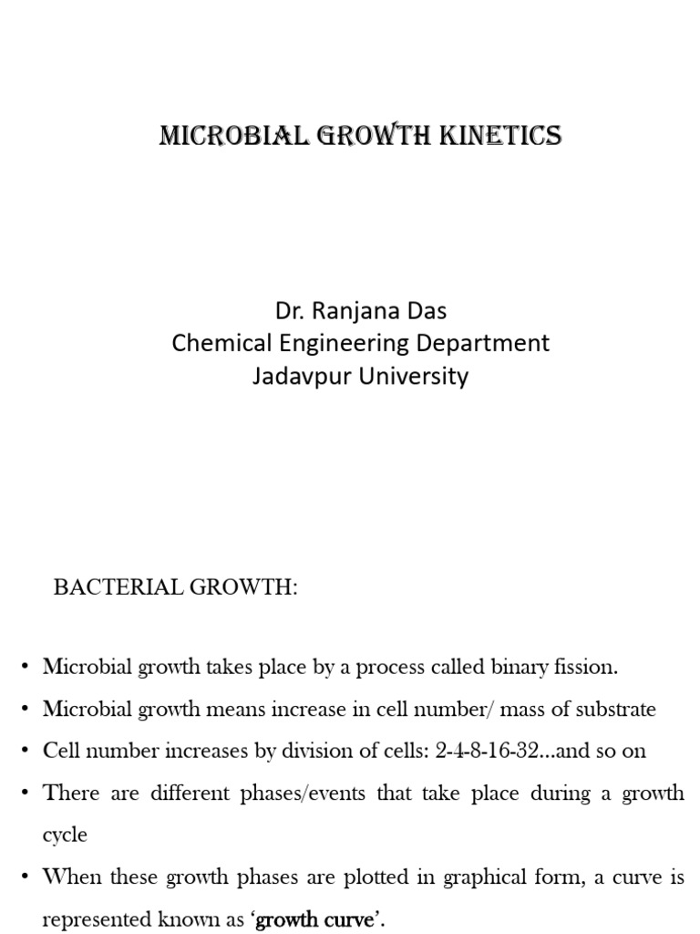 Microbial Growth Kinetics | Download Free PDF | Bacteria | Microscopy