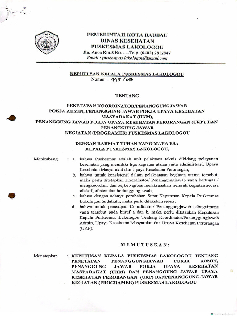 4.2.1.d SK Program Dan Tim Kia KB Persalinan | PDF