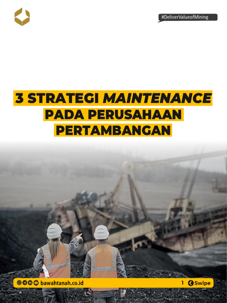 3 Strategi Maintenance Pada Perusahaan Pertambangan | PDF