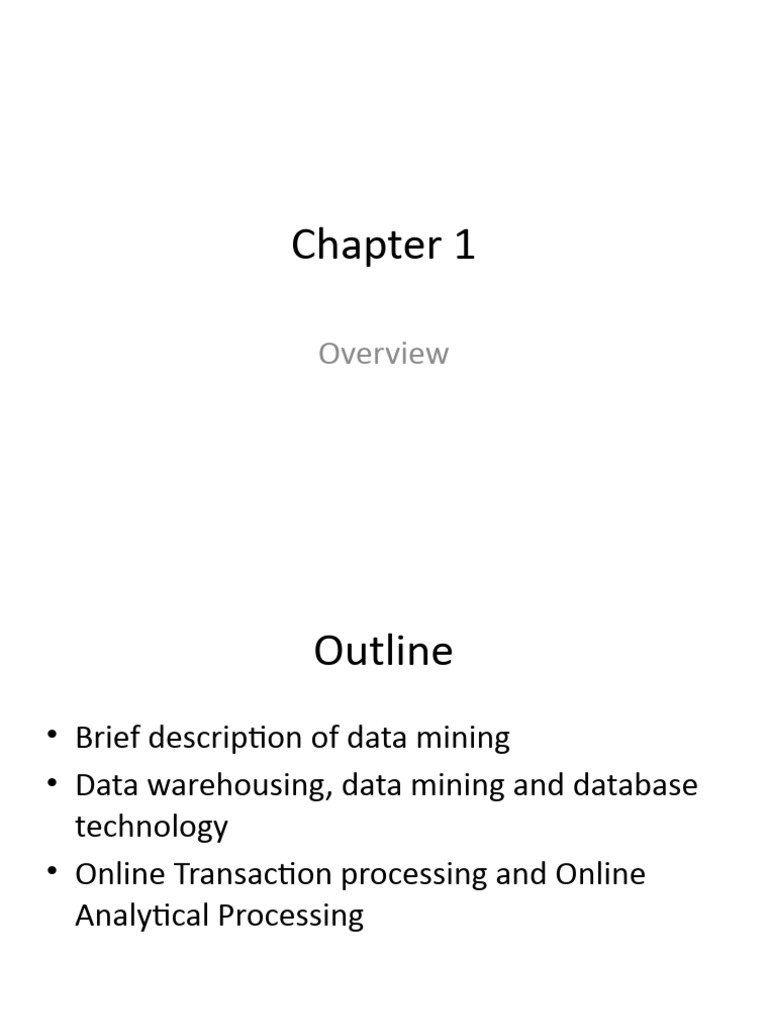 Chapter 1 DM | Download Free PDF | Data Warehouse | Data Mining