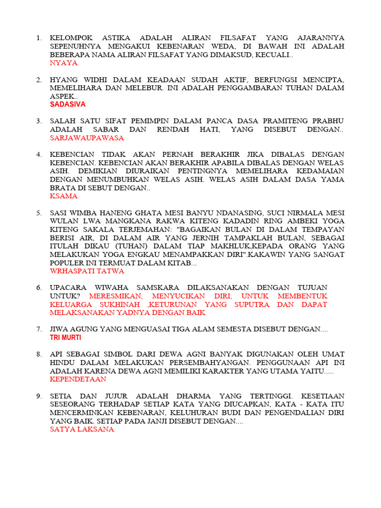 Agama Hindu 1.1 | PDF