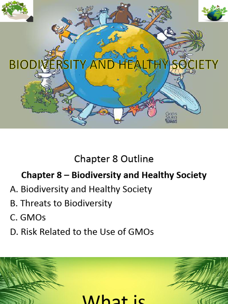 (GED109) Chapter 8 Biodiversity and Healthy Society | PDF | Genetically ...