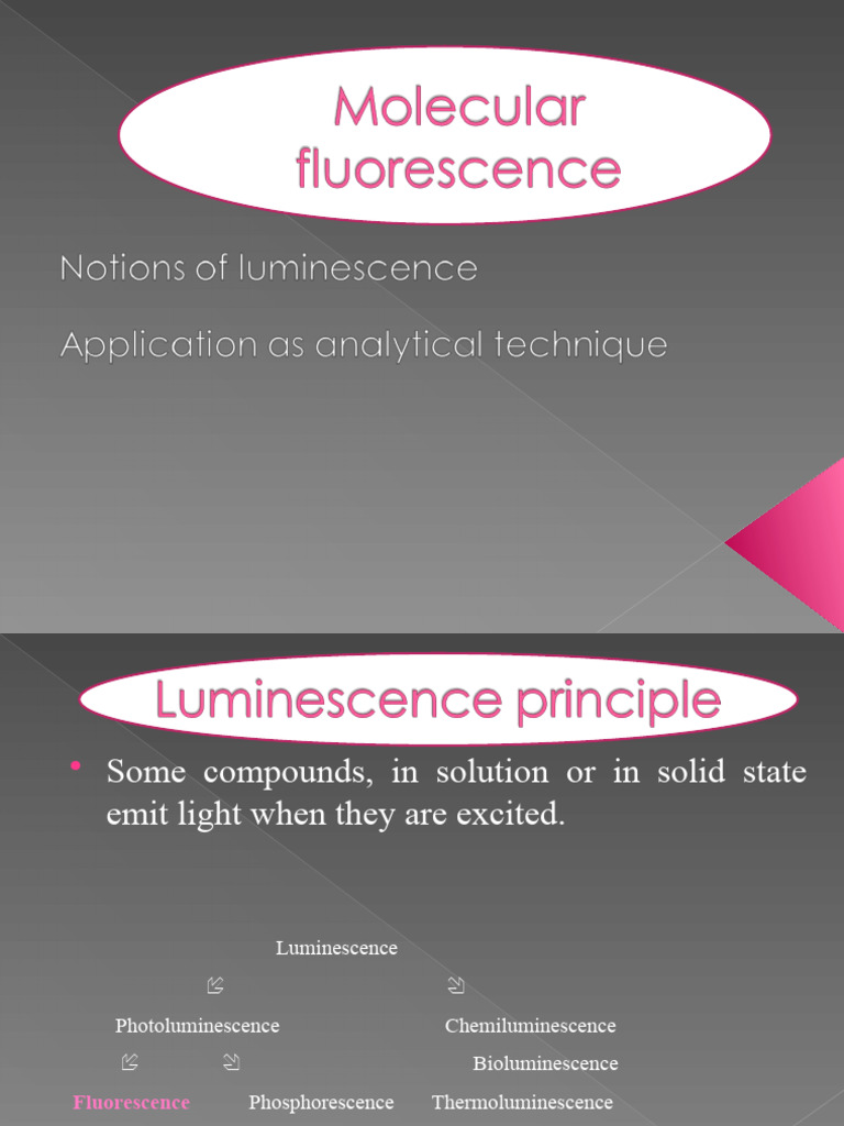 Molecular Fluorescence | PDF | Fluorescence | Emission Spectrum