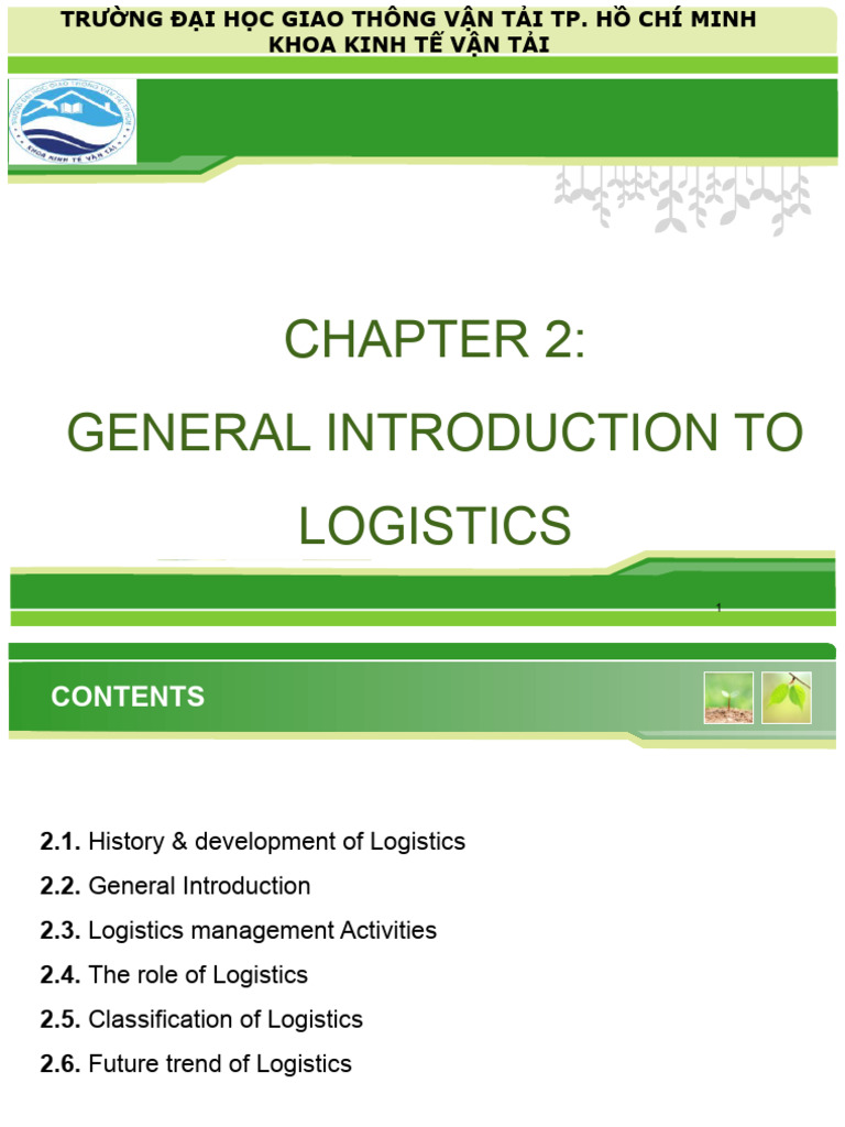 Introduction To Logs & SCM Chap 2 | PDF | Logistics | Warehouse