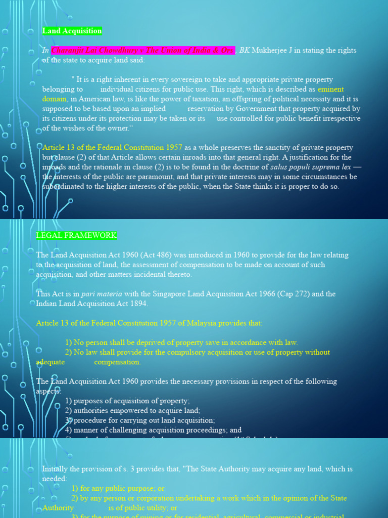 Topic 12 - Land Acquisition | PDF | Eminent Domain | Governance
