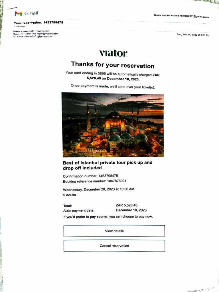 Viator Bookings | PDF | Payments