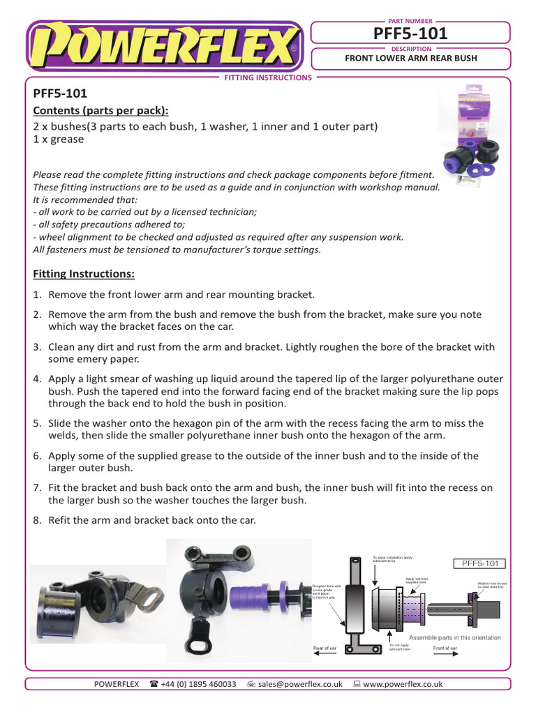 Mini R53 Lower Arm Bushes | PDF | Land Vehicles | Vehicles