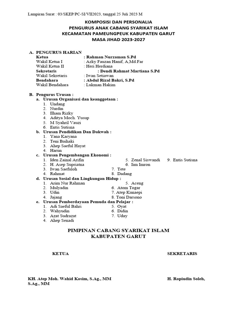 Struktur PAC SI | PDF