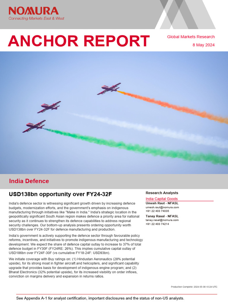 Anchor Report India Defence Taking Flight India's Defence Self ...