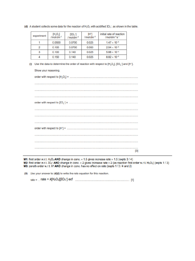 Reaction Kinetic Test Bank | PDF