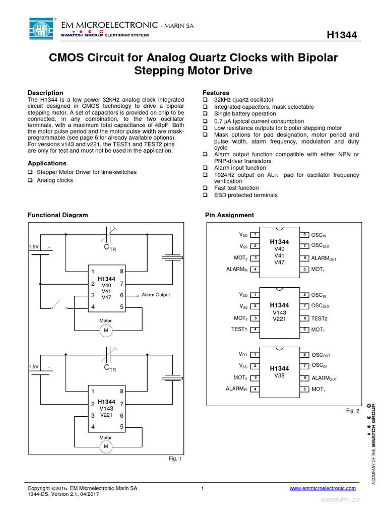 Circuit For Analog Quartz Clocks With Bipolar | PDF | Bipolar Junction ...
