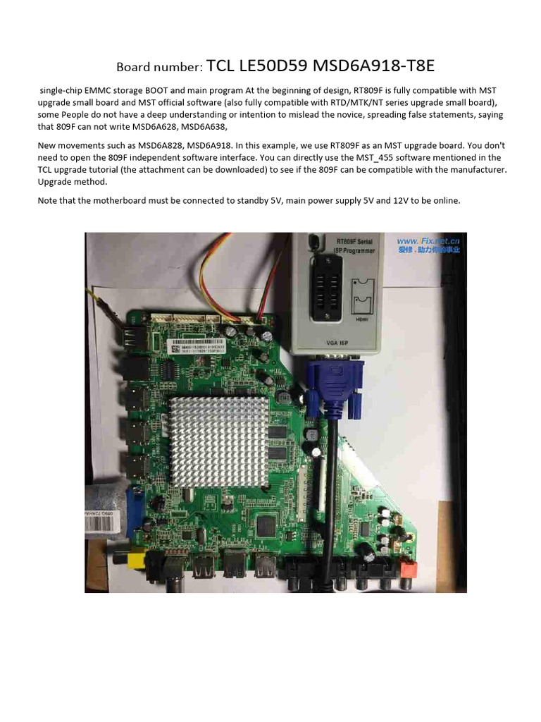 TCL Le50d59 Msd6a918-T8e | PDF