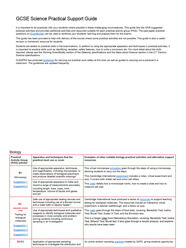 Practical Support Guide | PDF | Titration | Chemistry