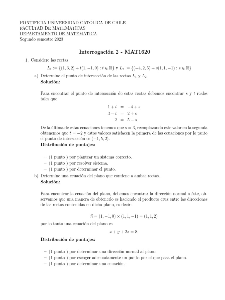 Pauta I2 | PDF | Ecuaciones | Función (Matemáticas)