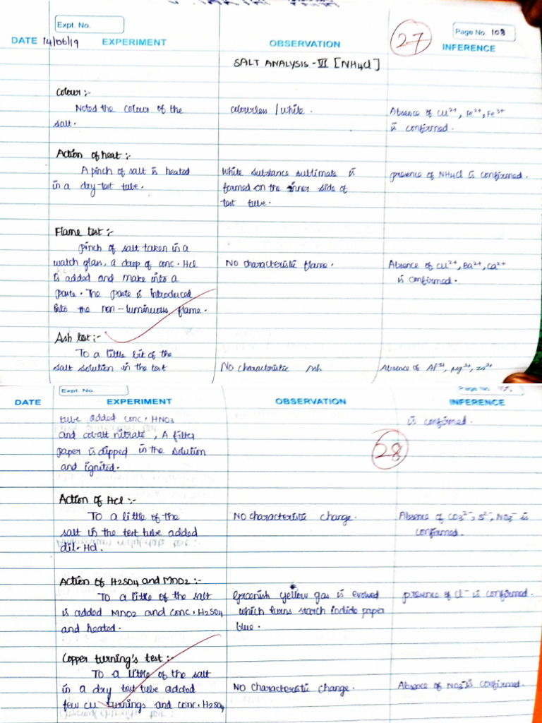 Salt Analysis 6 | PDF