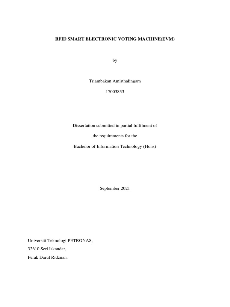 RFID SMART ELECTRONIC VOTING MACHINE(EVM) | PDF | Electronic Voting ...