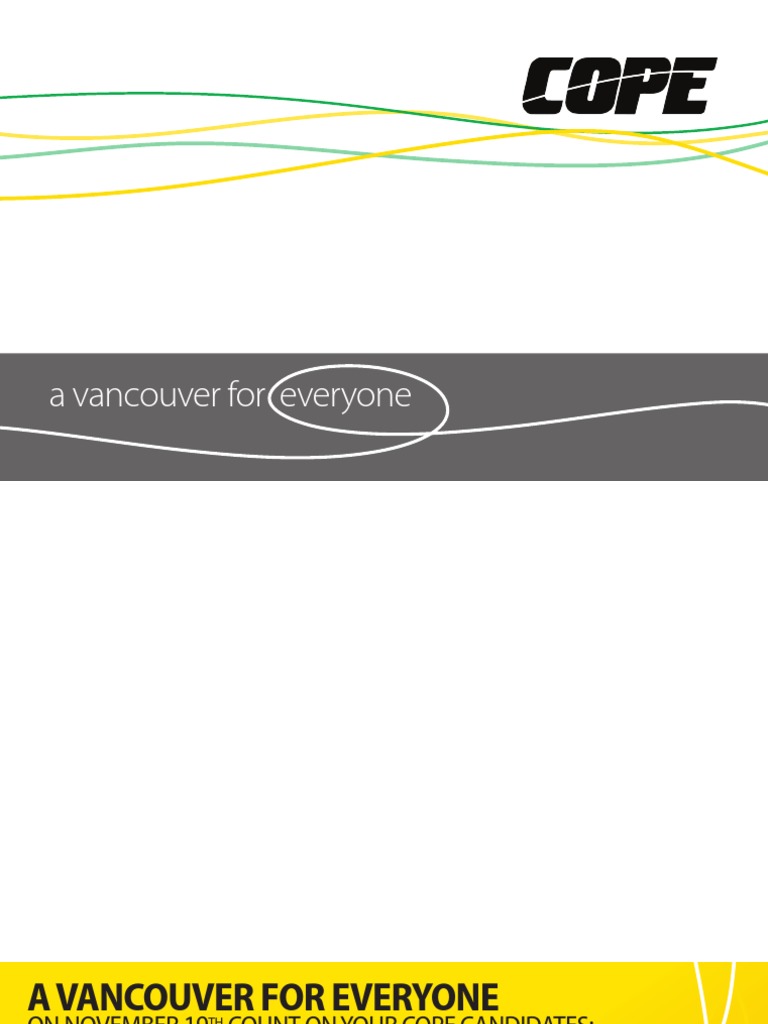 COPE Platform 2011 | PDF | Affordable Housing | Vancouver