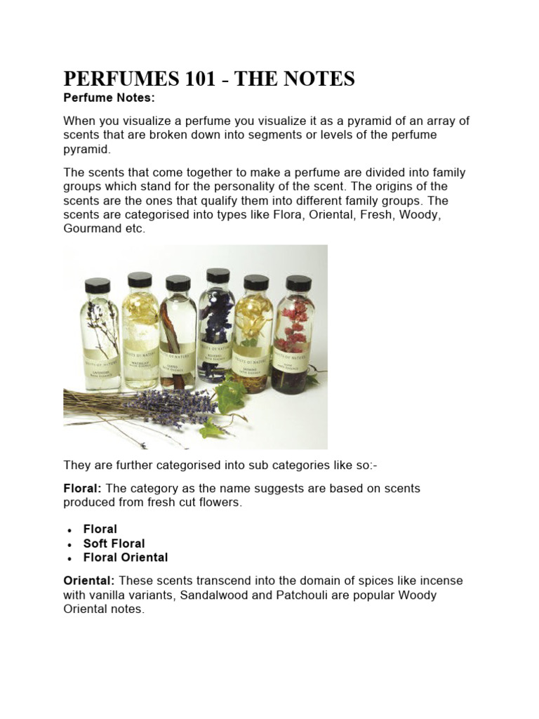 Perfumes 101 | PDF | Perfume | Odor
