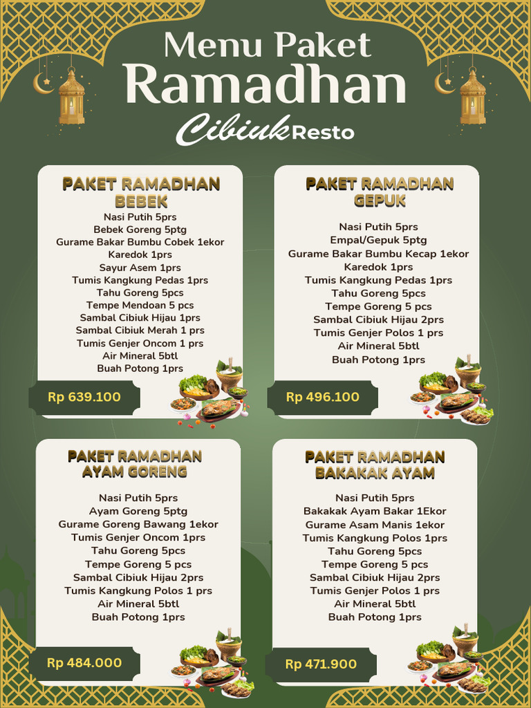 Menu Paket Ramadhan | PDF