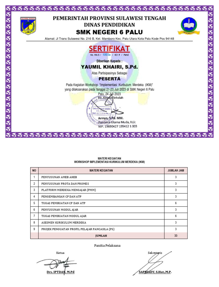 Sertifikat Workshop Ikm | PDF