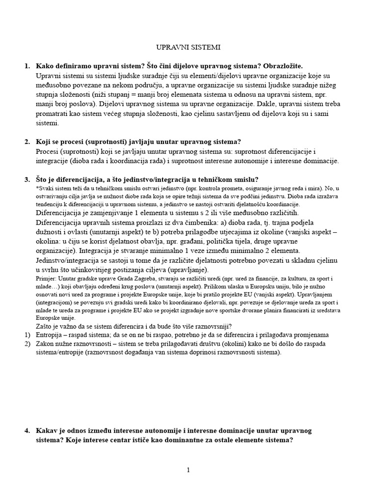 Upravna Znanost - Završni | PDF