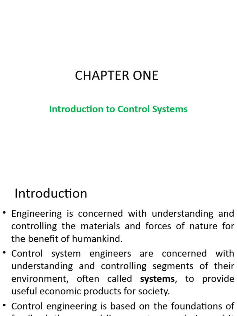 CH 1 | PDF | Control Theory | Feedback