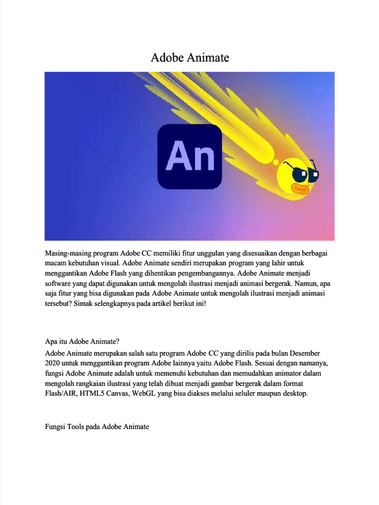 PDF Adobe Animate 1 Compress | PDF