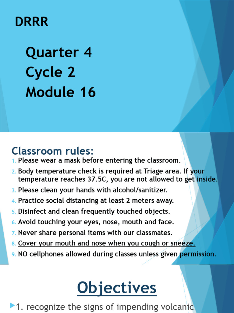 DRRR PPT M16 SY21 22 For Student 2 | PDF | Volcano | Types Of Volcanic Eruptions