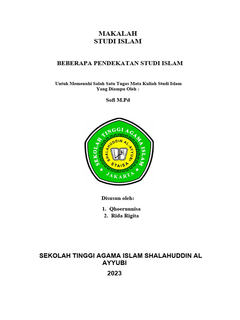 Berbagai Pendekatan Dalam Studi Islam | PDF
