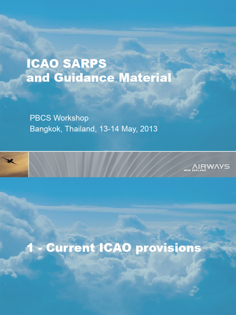 02 - PBCS - WKSHP - ICAO SARPS - Guidance - Radford Rev1 | PDF | Air Traffic Control | Aviation