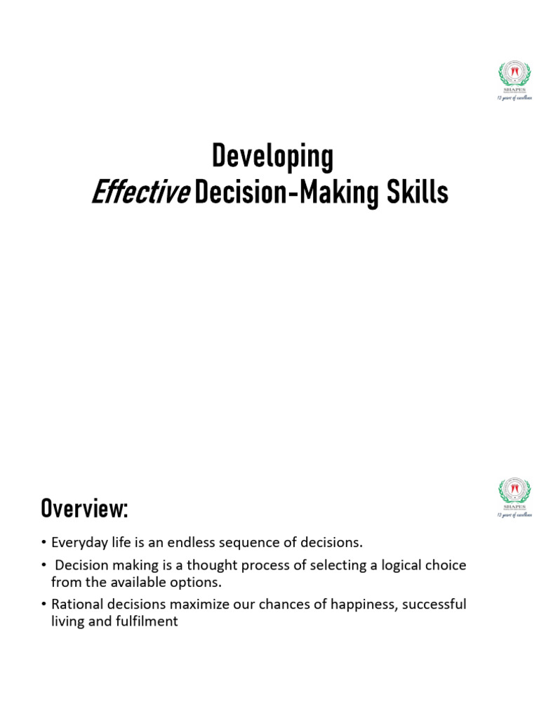 Decision Making Notes | Download Free PDF | Decision Making ...