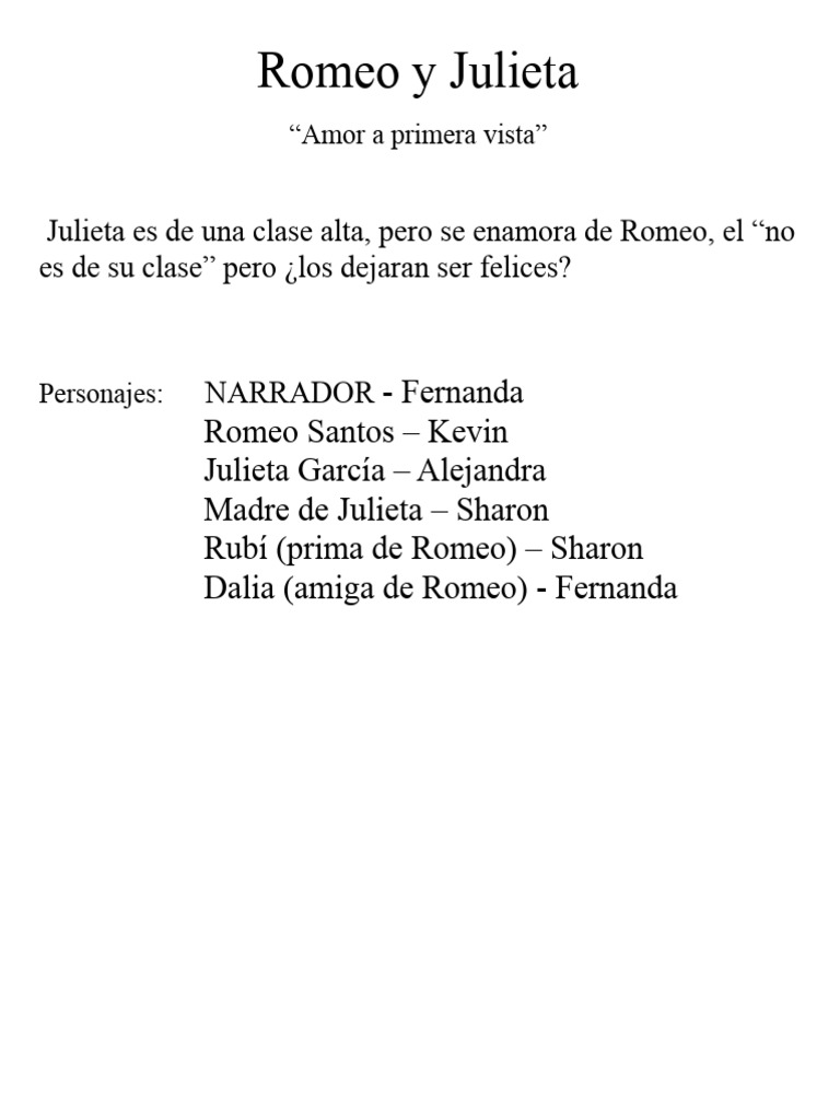 Romeo y Julieta | PDF | Romeo y Julieta