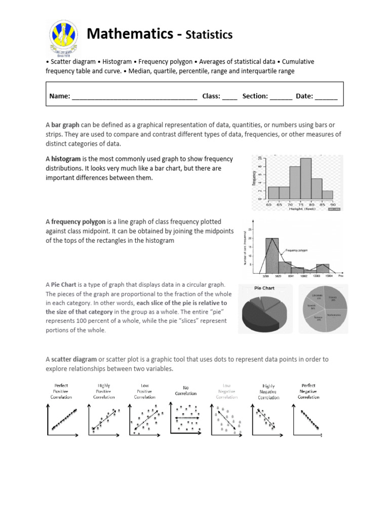 Grade 9 Statistics Worksheet | PDF