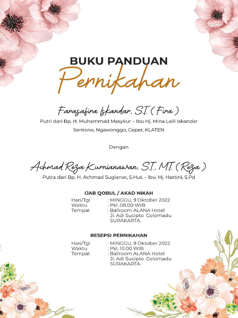 Buku Panduan Pernikahan | PDF