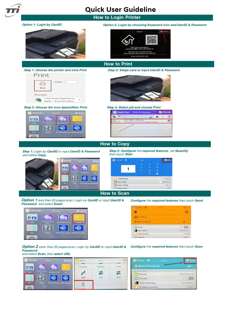 TTI Printer Guideline Document - Ver1 | PDF | Computers