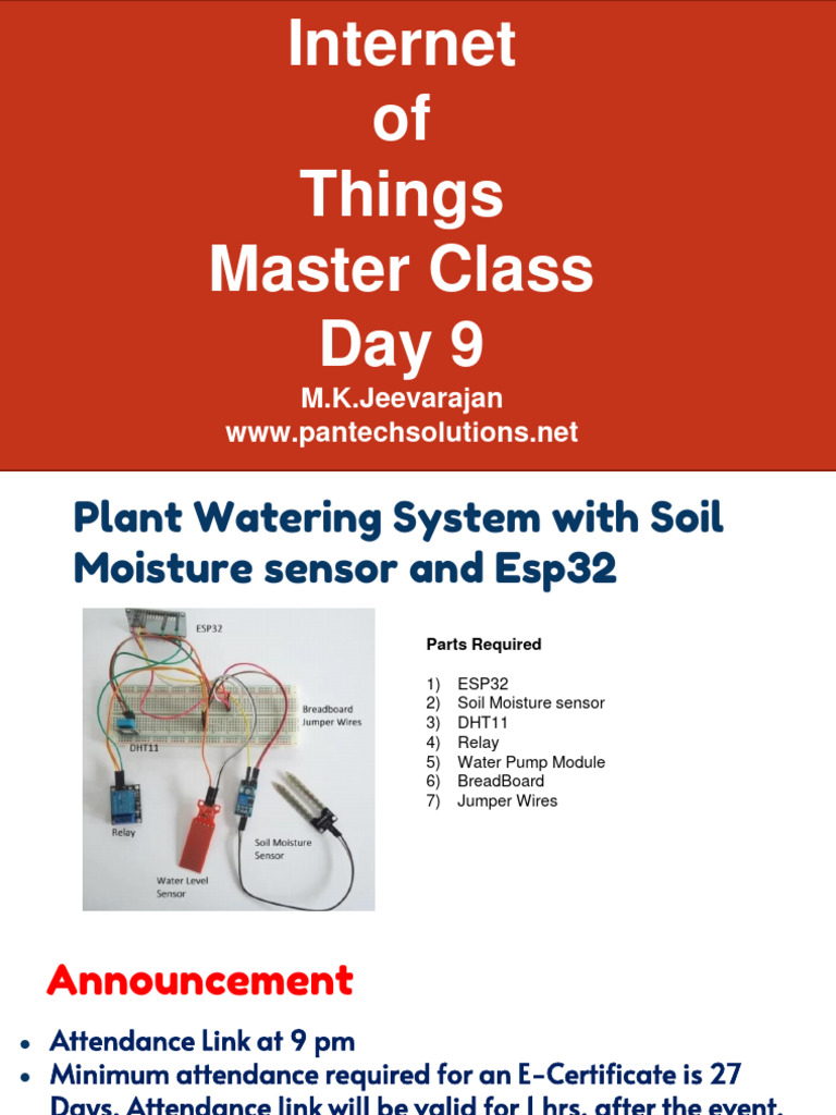Day9-Iot Master Class | PDF | Relay | Agriculture