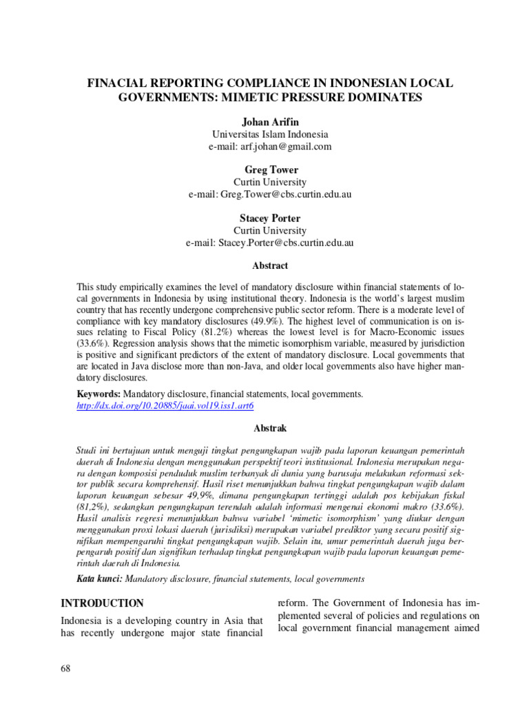 Financial Reporting Compliance | Download Free PDF | Institution | Audit