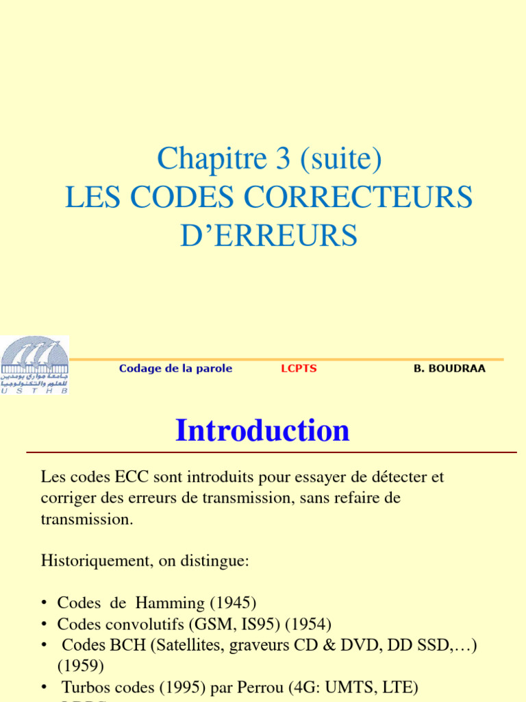 Codes correcteurs d'erreurs en codage | PDF | Polynôme | Détection et ...